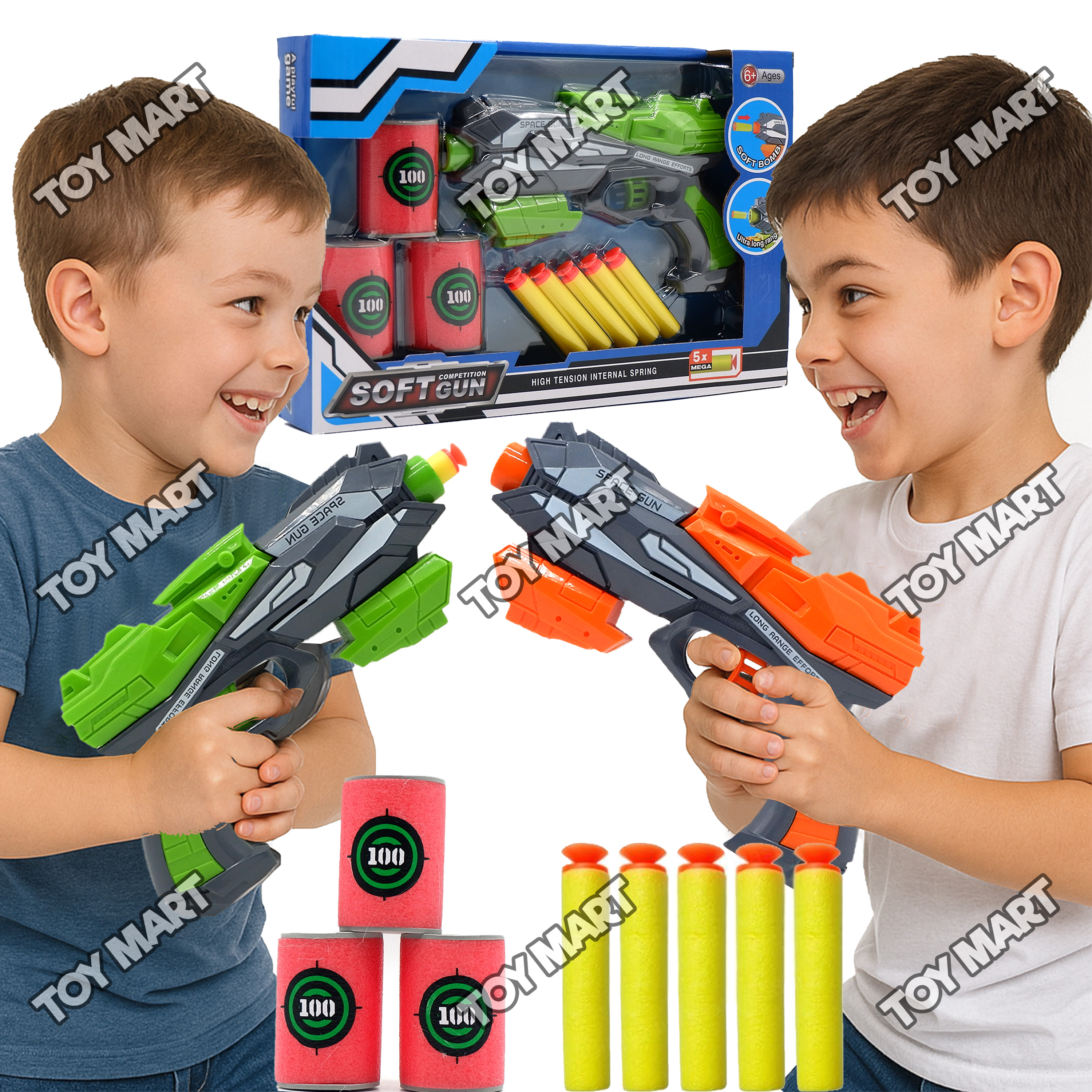 Space Soft Bullet Blaster – Safe Indoor/Outdoor Toy Blaster for Kids ...
