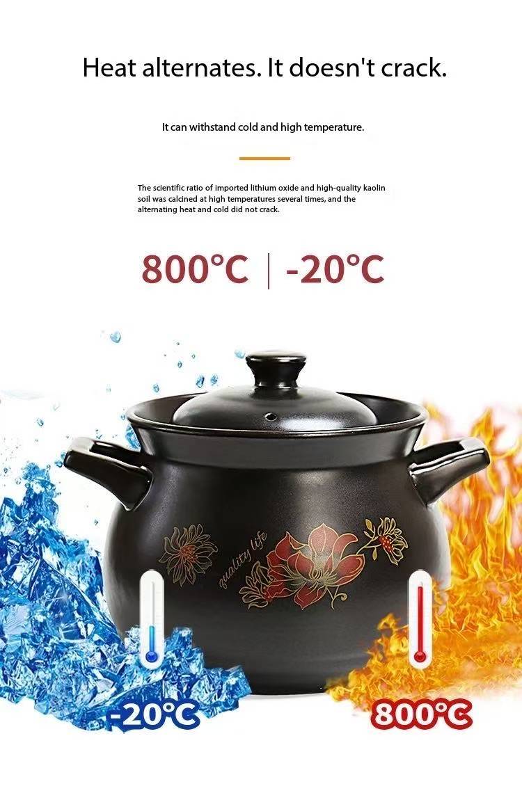 Dry fire proof household casserole saucepan Gas pot stock pot High ...