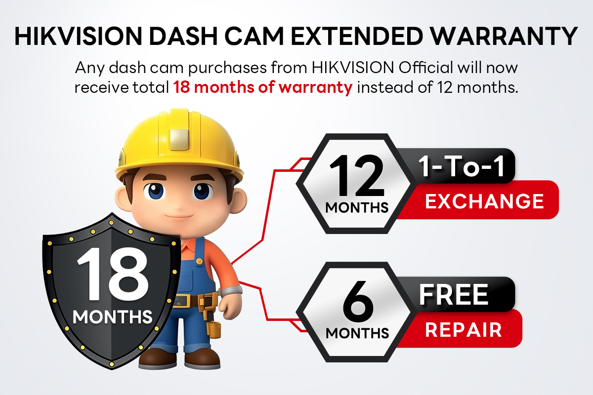 Hikvision C8 Pro 3.5K Dash Cam Dual Cam HDR 60FPS Type-C Voice Control ...