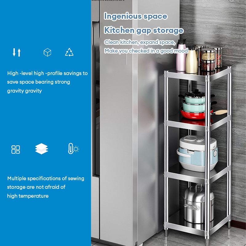 5 layer kitchen organizer storage rack Stainless Steel Rack corner rack ...