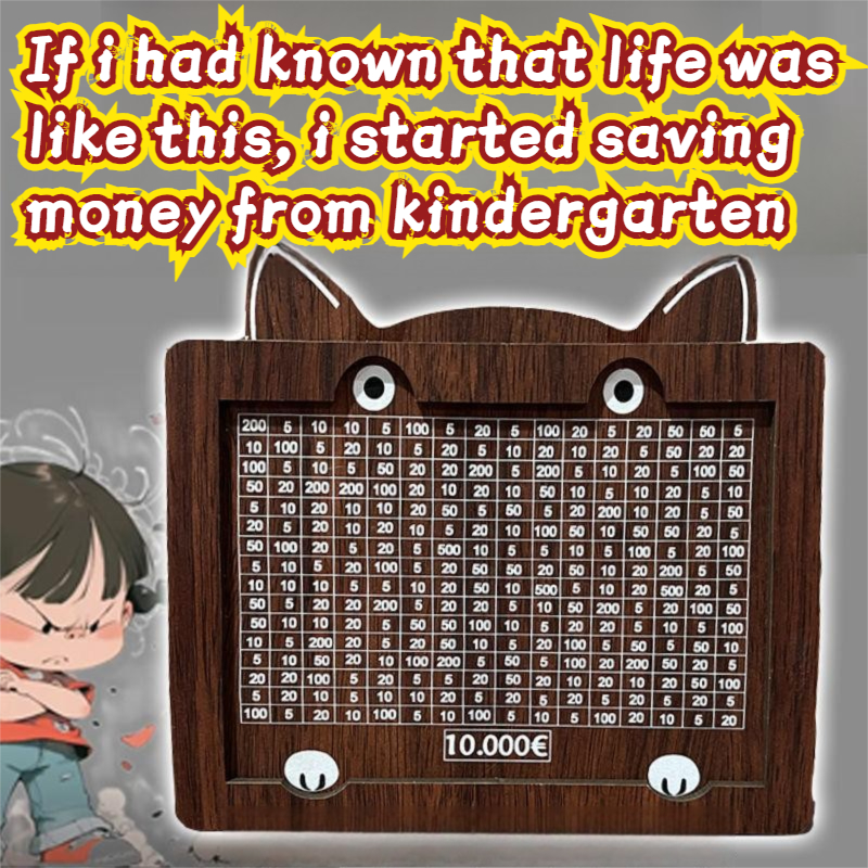 【PHP 10000】Alkansya Ipon Challenge Coin Bank Reusable Wooden Alkansya ...