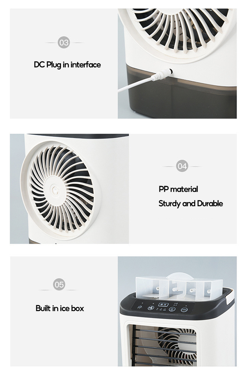 TIXX Air Cooler humidifier Desktop Fan USB Mini Portable Aircons fan ...