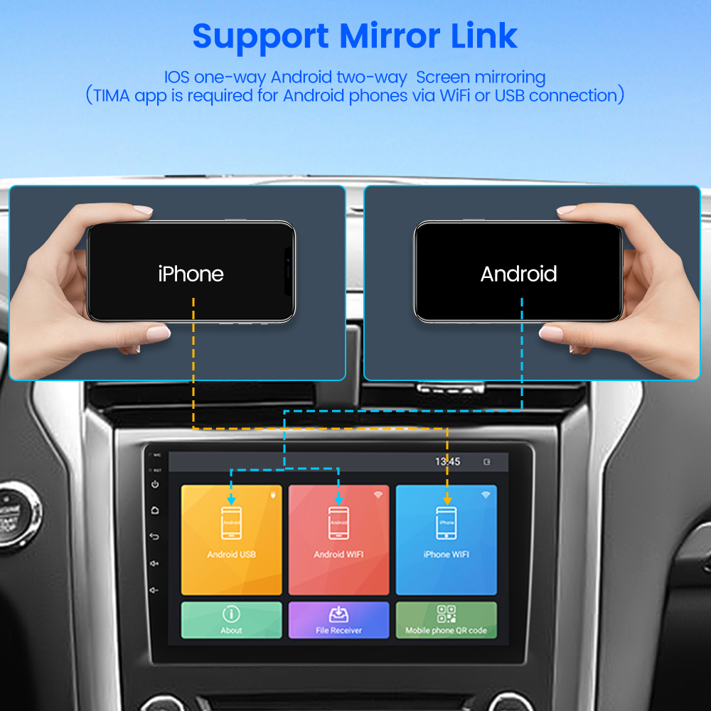 GEARELEC 9/10 Inch Android Head Unit 1DIN Android Car Radio Touch ...