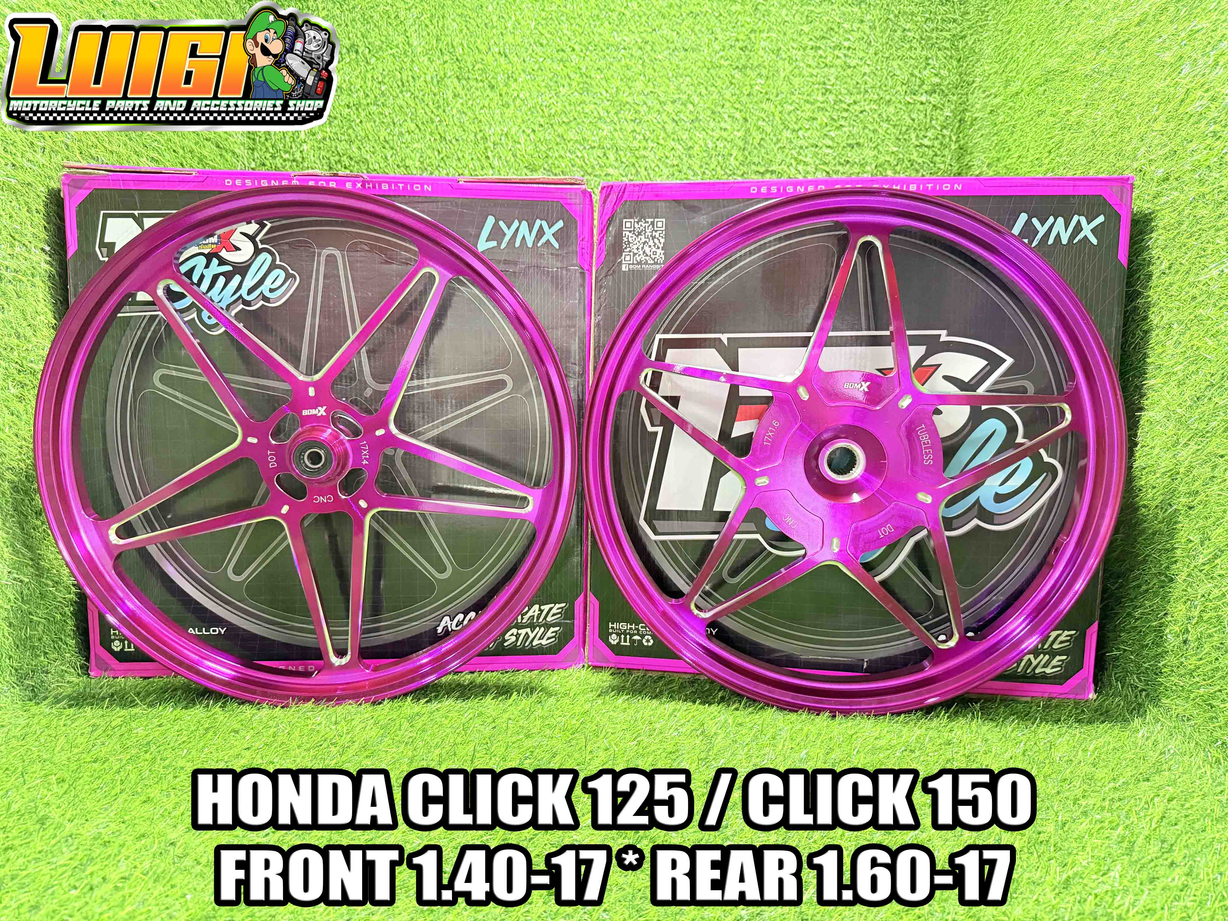 BOM RANGSIT 17's STYLE CNC MAGS LYNX (STAR) 17s 5 SPOKES HONDA CLICK ...