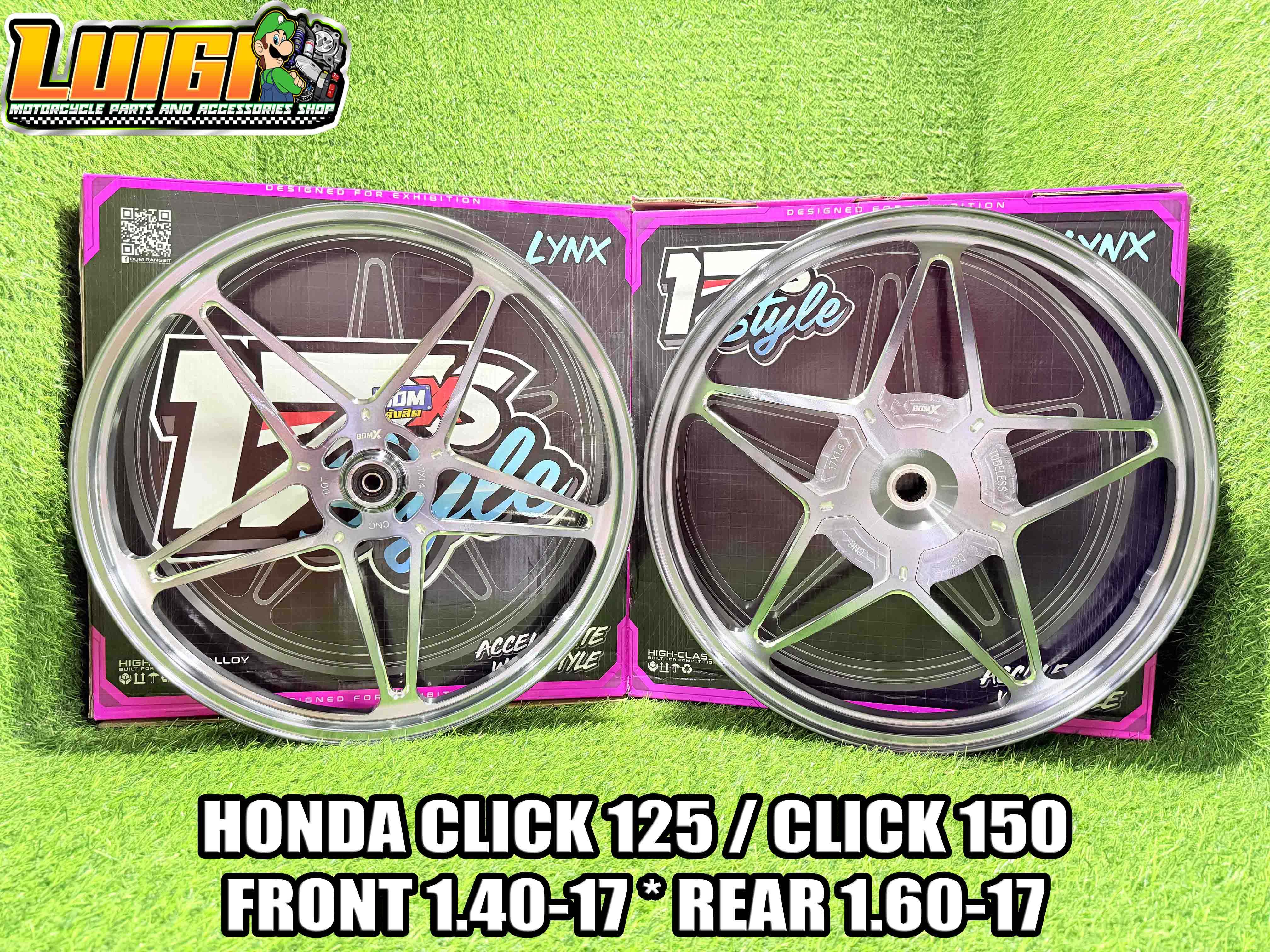 BOM RANGSIT 17's STYLE CNC MAGS LYNX (STAR) 17s 5 SPOKES HONDA CLICK ...