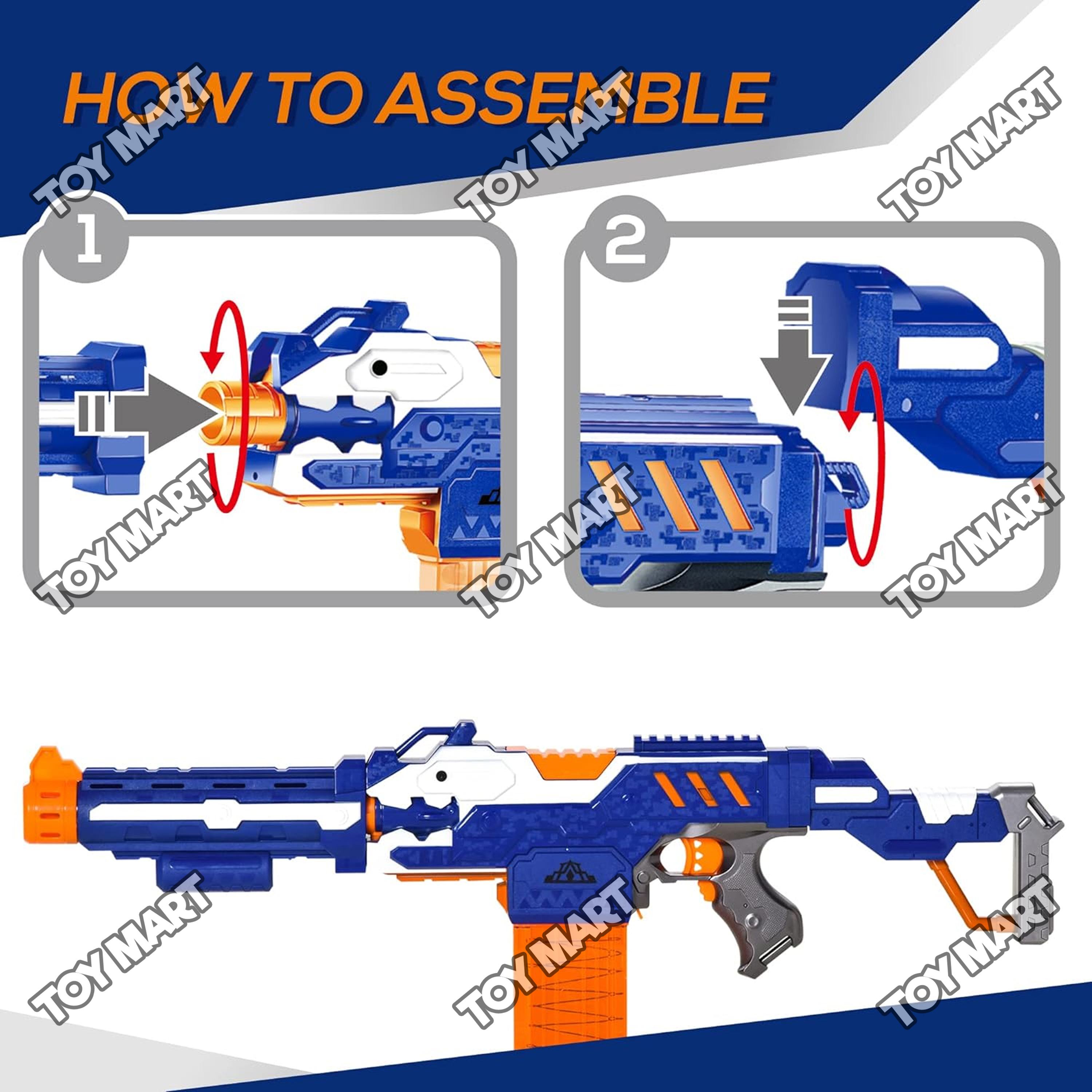 BLAST Long Barrel Stryfe Soft Bullet Toy Gun EVA Dart Blaster Toy for ...