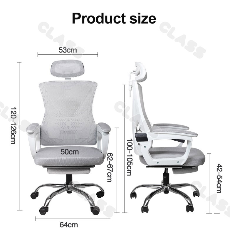 Office Chair Korean Mesh Computer Chair High Back Gaming Chair Swivel ...