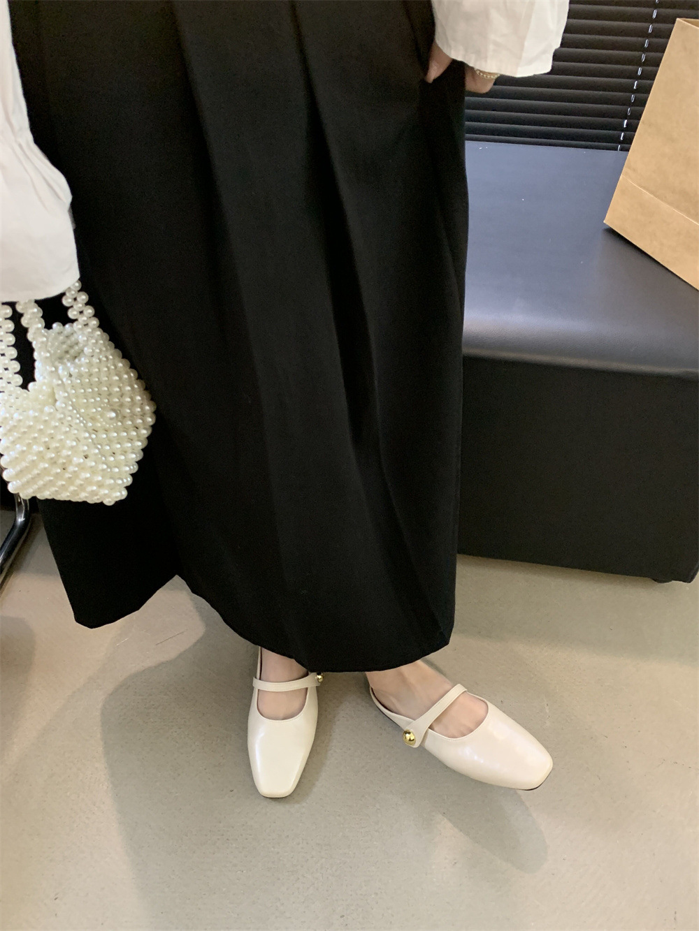 Moxieonline Korean Women Closed Toe Mule Sandals Slip On Comfortable ...