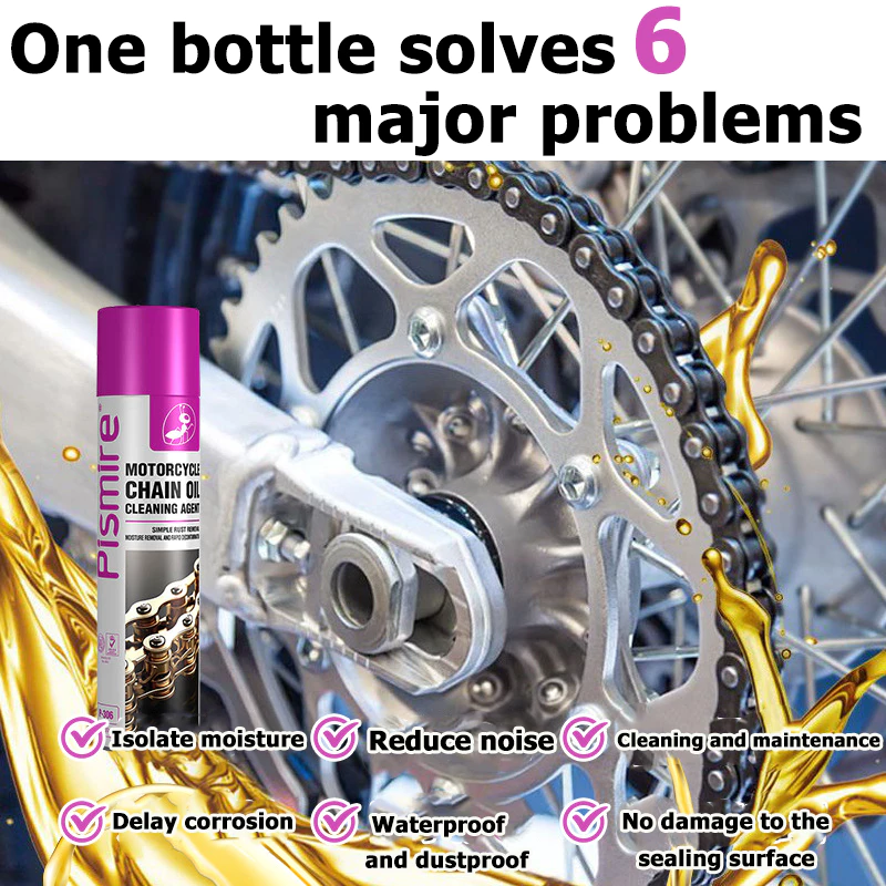 Motorcycle Chain Cleaning Spray Bike Chain Cleaner Anti-Rust Dust ...