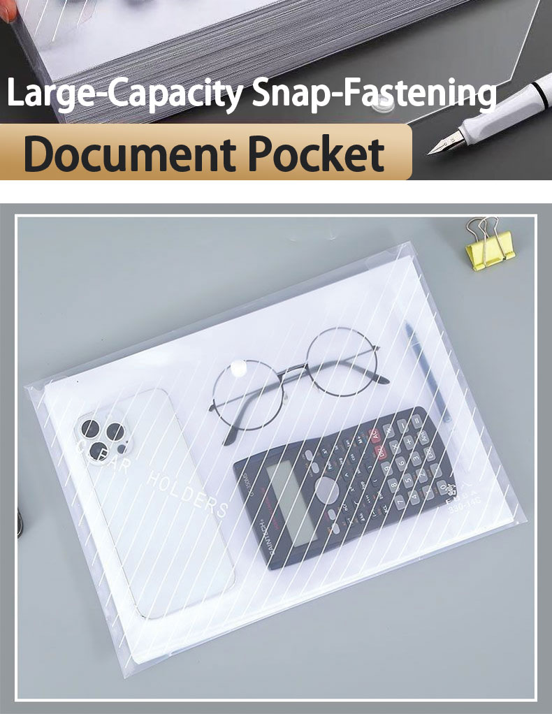 【COD】5Pcs A4 Transparent File Bag Waterproof Filing Storage Bag Student ...