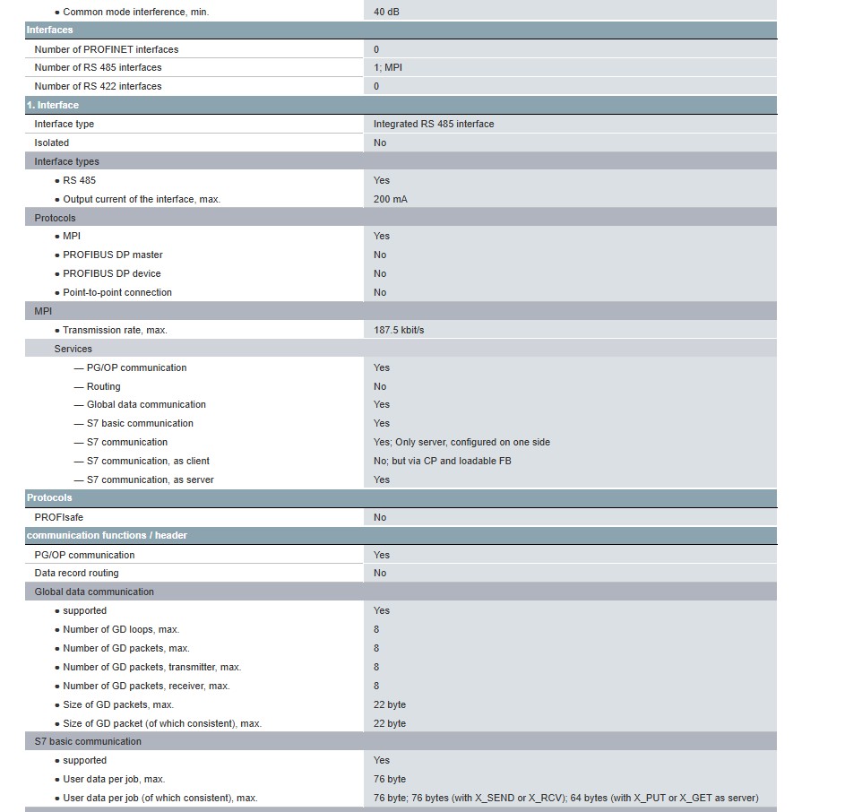 SIEMENS SIMATIC S7-300, CPU 313C, COMPACT CPU WITH MI, 24 DI/16 DO, 4 AI, 2 AO, 1 Pt100 | Shopee ...