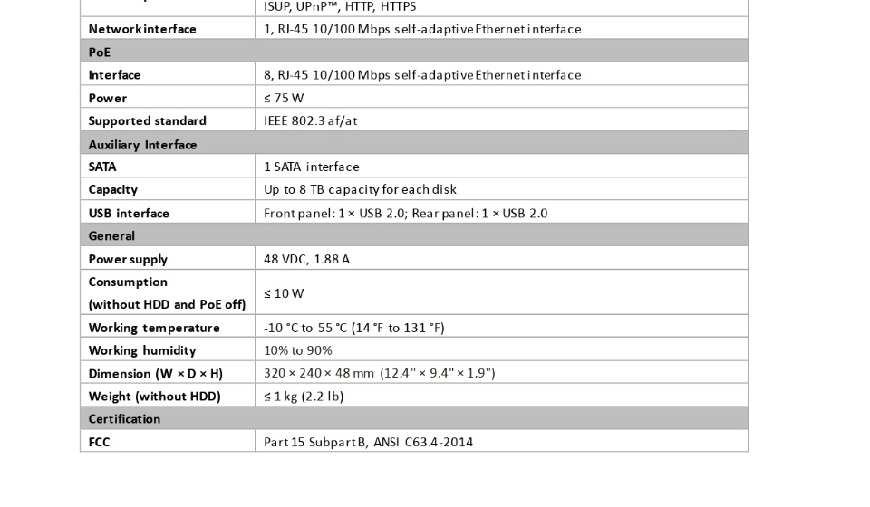 HIKVISION CCTV 4K NVR With POE 1SATA Interface Network Video Recorder ...