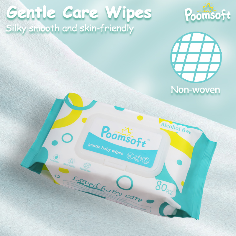 Poomsoft 5 Packs x 80 Sheet Unscented No-Alcohol Gentle Wipes Wet ...
