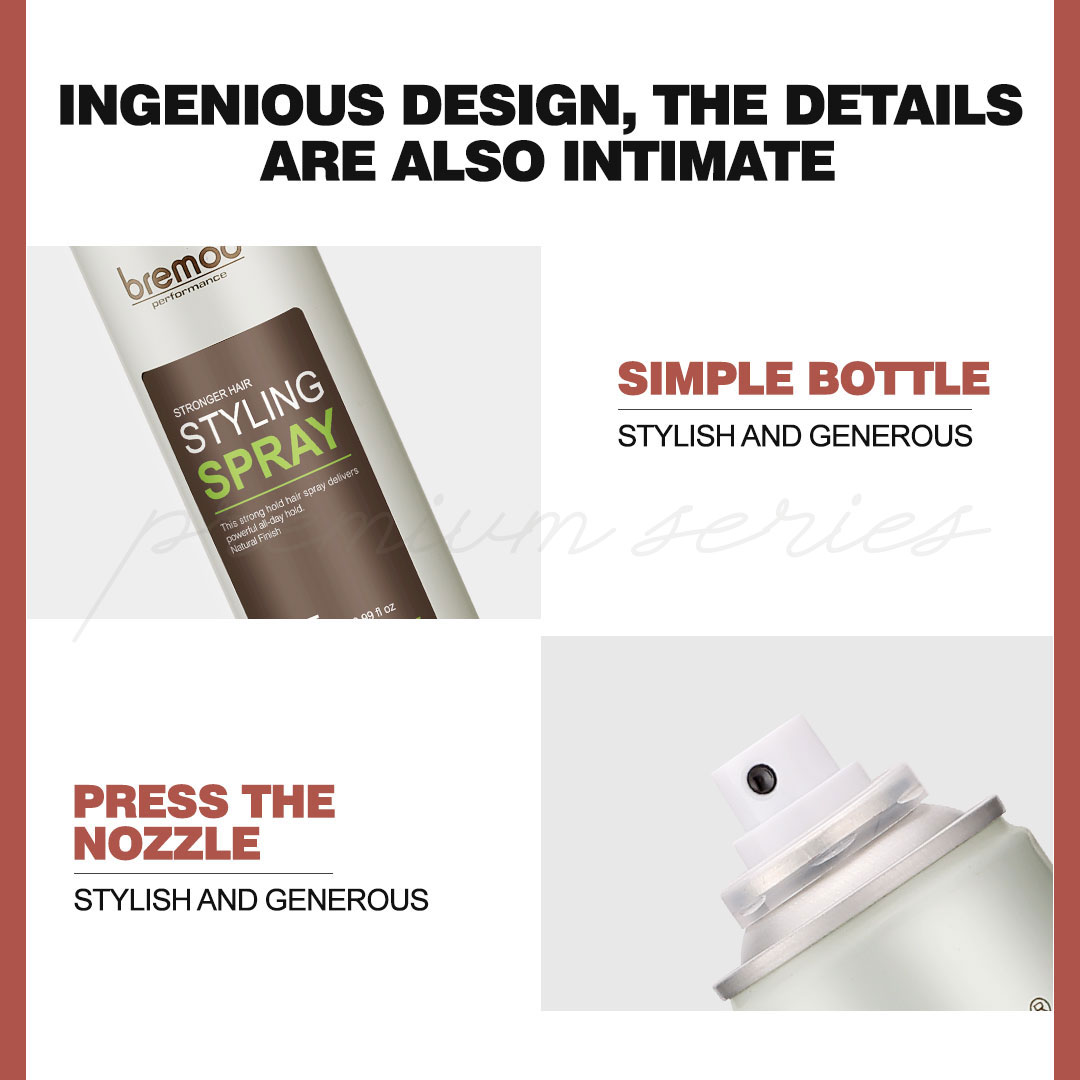 Bremod Hair Spraynet Strong Hold for Curly Perm Hair 325ml Long Lasting ...