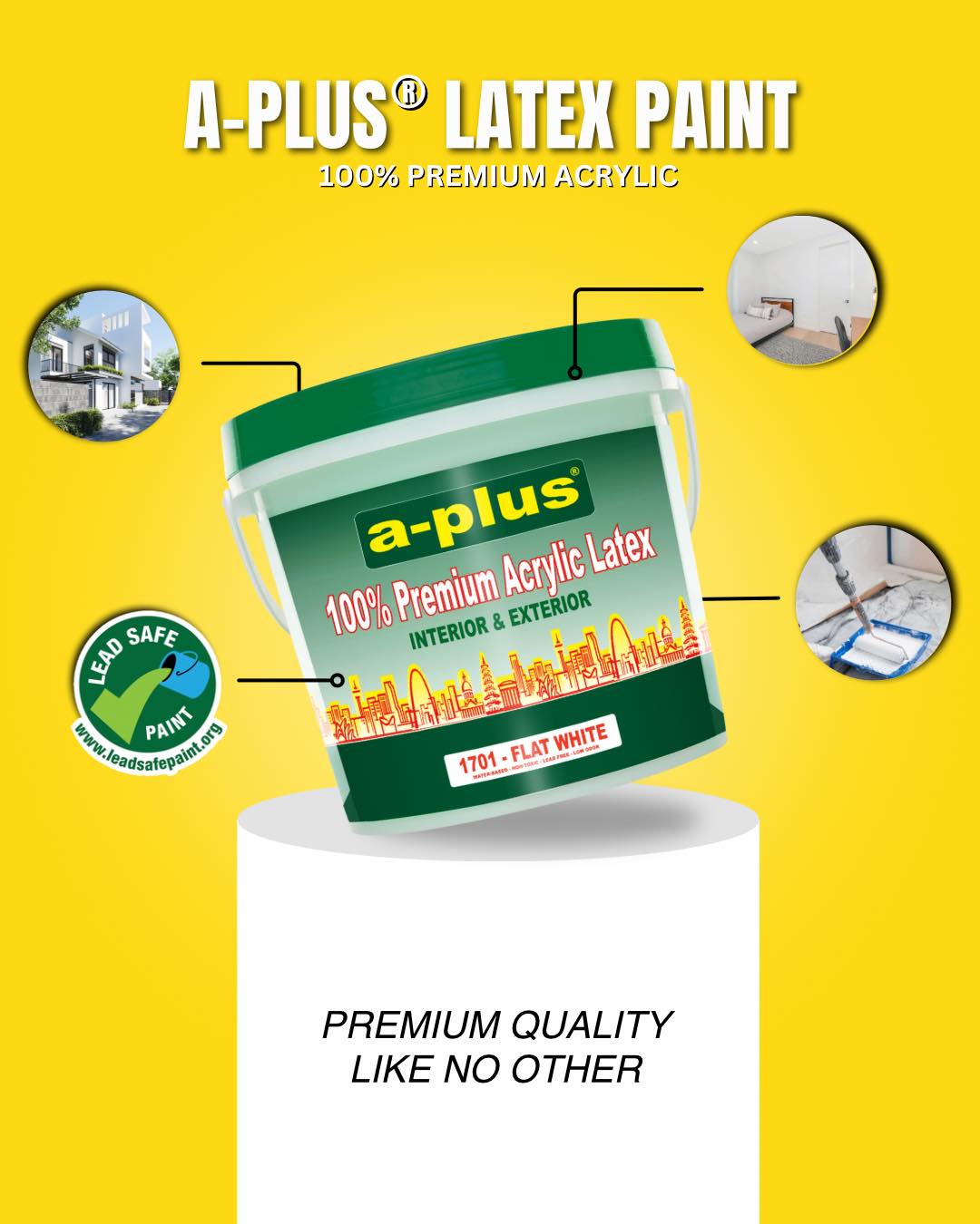 A-PLUS® ACRYLIC LATEX SEMI-GLOSS PAINT - COLOR SERIES 4L | Shopee ...