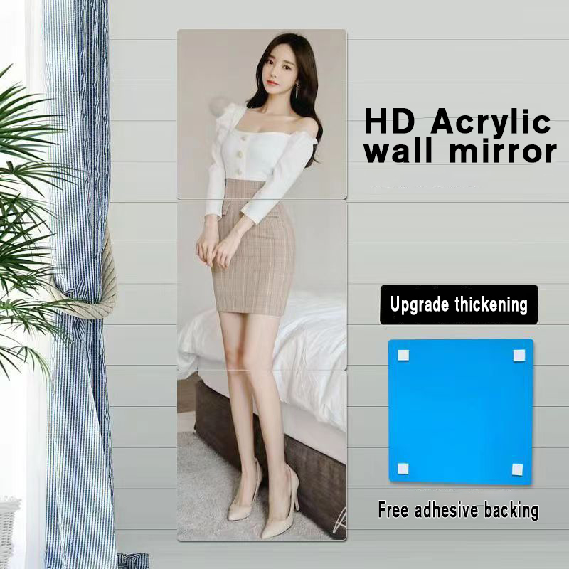 Preferred Wall Adhesive Mirror Stickers HD Full length Mirror Acrylic ...