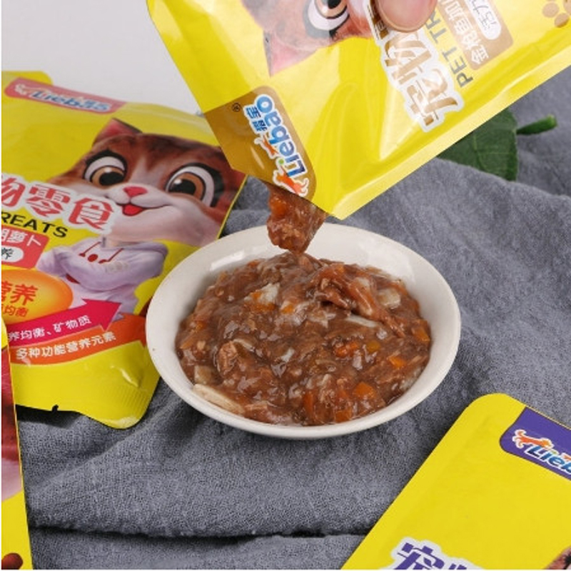 LIEBAO Cat Wet Food 80g Tuna Carrot Chicken Flavored Cat Treats Kitten ...
