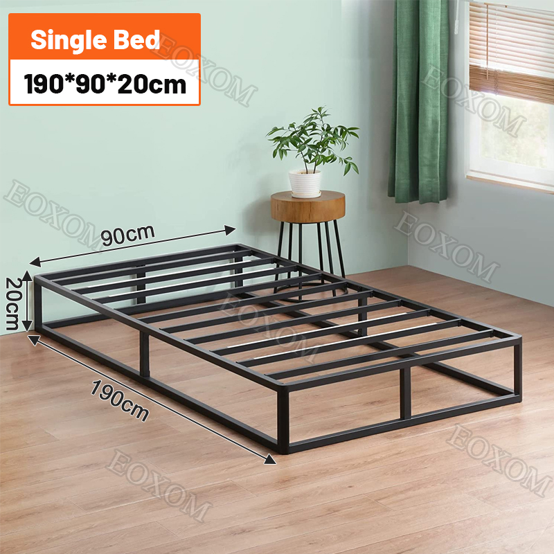 Royal Minimalist Iron Bed Frame Simple Metal Bed Premium High Load ...