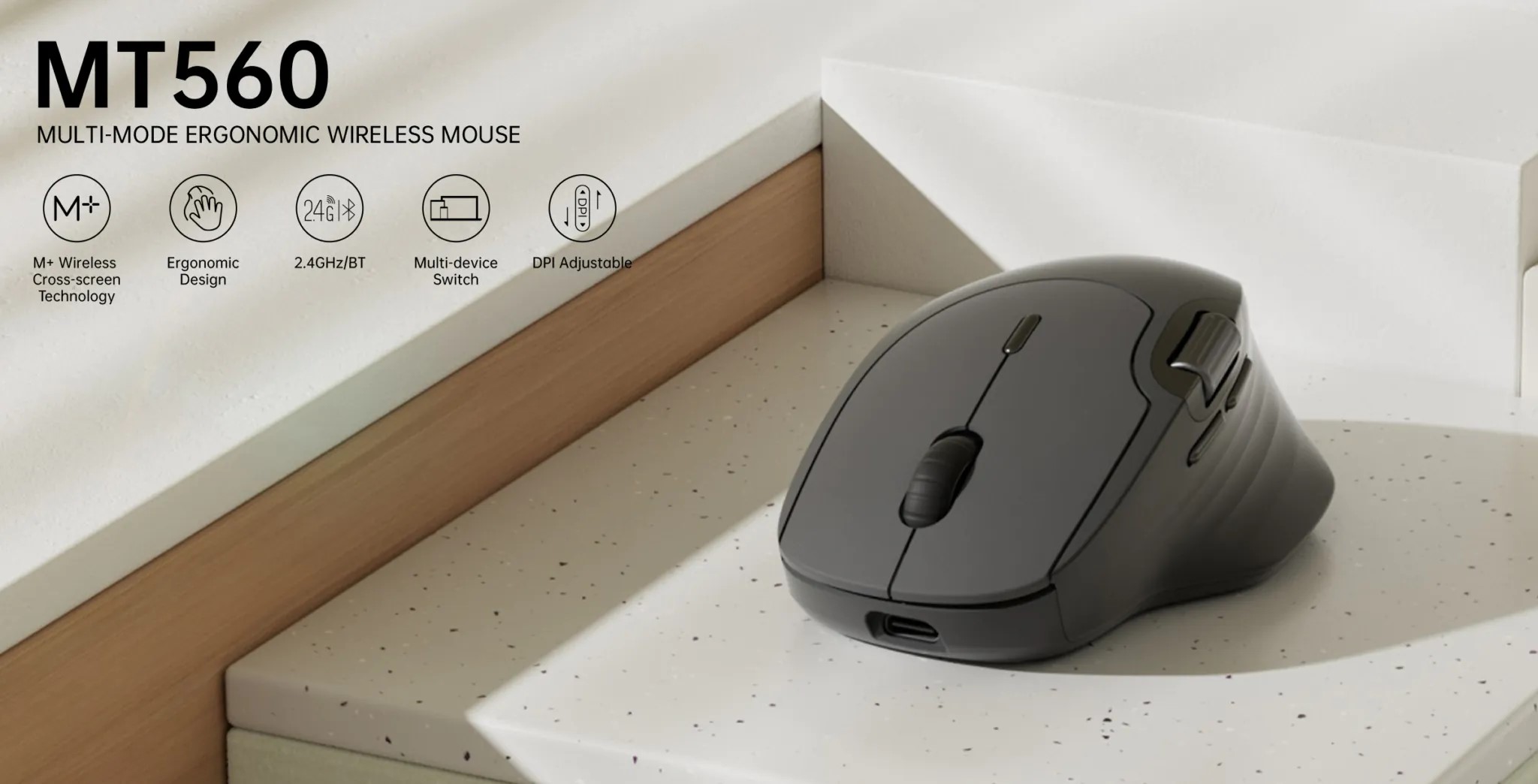 Rapoo MT560 Multi-Mode Wireless Ergonomic Optical Mouse | Shopee ...