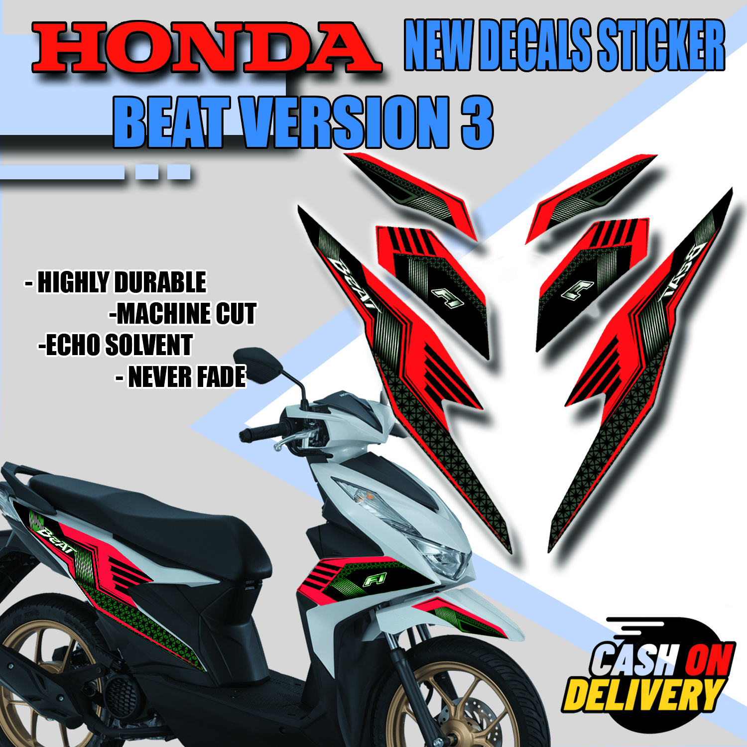 HONDA BEAT NEW DECALS STICKER FOR VERSION 3/ NEW DECALS STICKER FOR ...