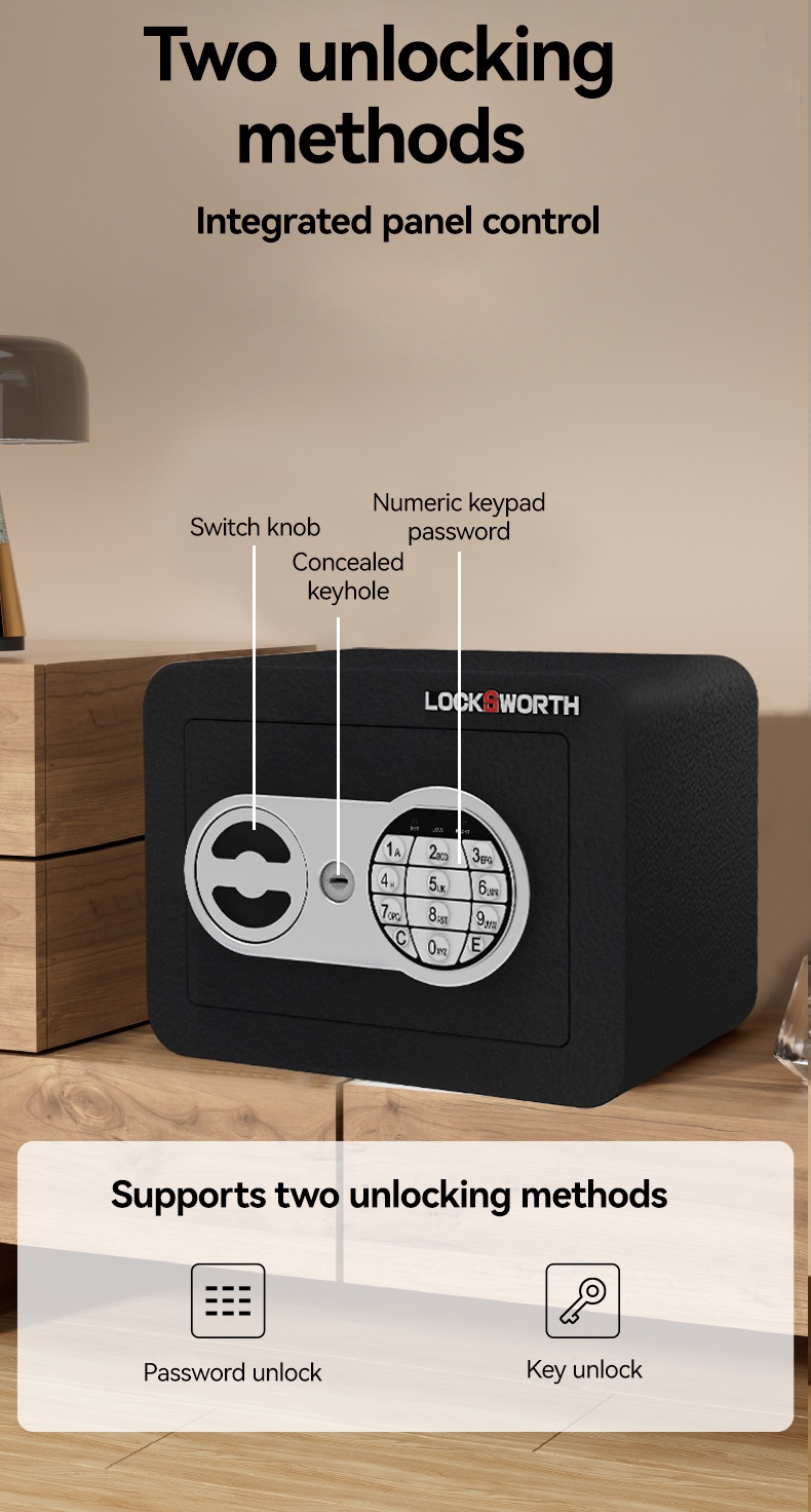 DELI X LOCKSWORTH Safe Deposit Box Money Box With Lock And Key ...