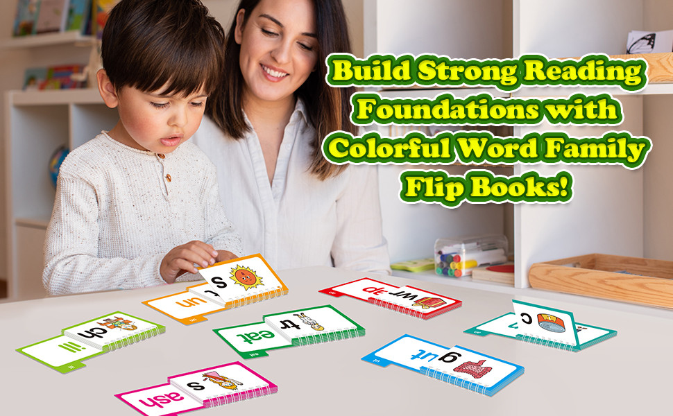 30 Read and Rhyme Flip Books,Word Family Flip Books,ABC Vocabulary ...