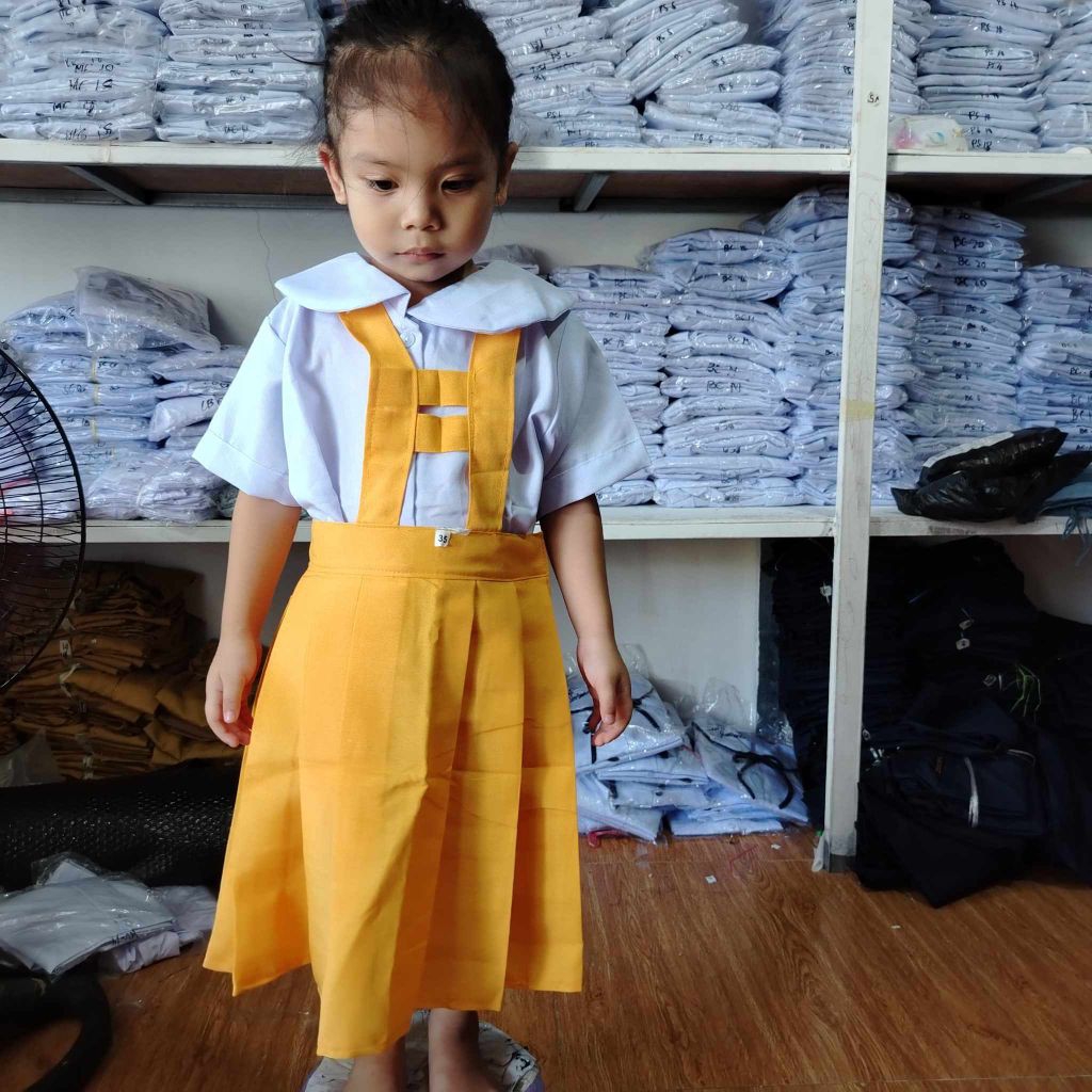 KINDER SET SCHOOL UNIFORM/KATRINA FABRIC/BLOUSE+PALDA SET UNIFORM/KINDER UNIFORM SET/SCHOOL ...