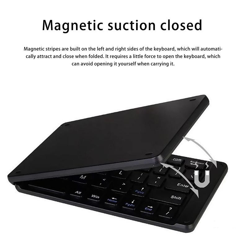 Ultra-thin Wireless Bluetooth Folding Charging Keyboard Portable for ...
