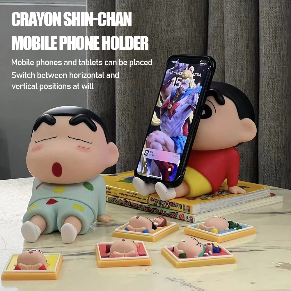 Cute Cartoon Crayon Shin-chan Desktop Phone Stand Office Desktop Lazy ...