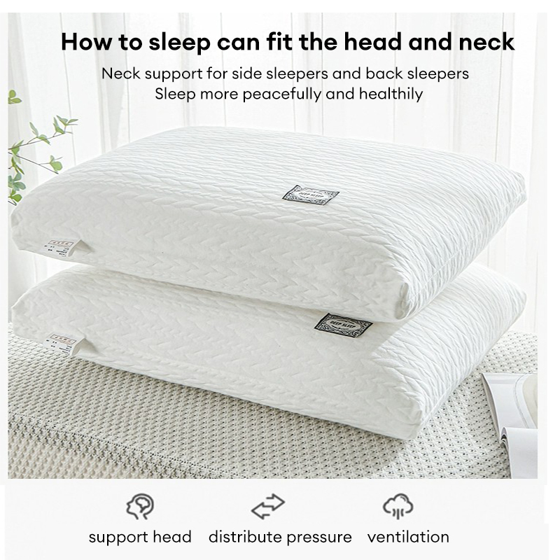 Antibacterial and anti-mite pillow Ergonomic design Neck support ...
