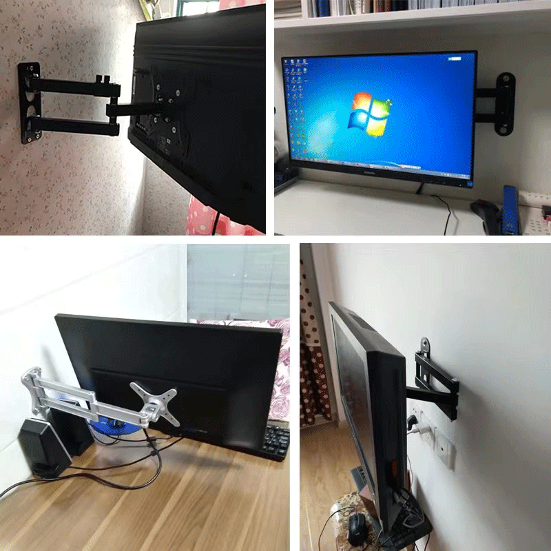 6 Arms TV Mount 32-65 inch Screen For TV Wall Stand Full Motion Swivel ...
