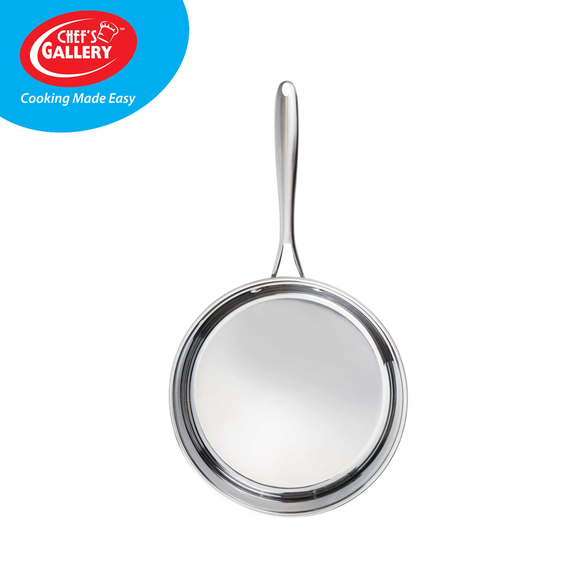 Chef's Gallery Stainless Steel Frying Pan 20cm/24cm/26cm/28cm Induction ...