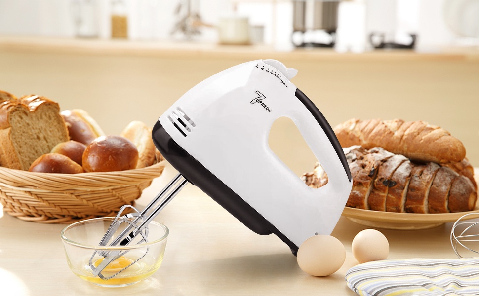Natures Glow Electric Hand Mixer Portable 7 Speed Hand Mixer/Electric ...