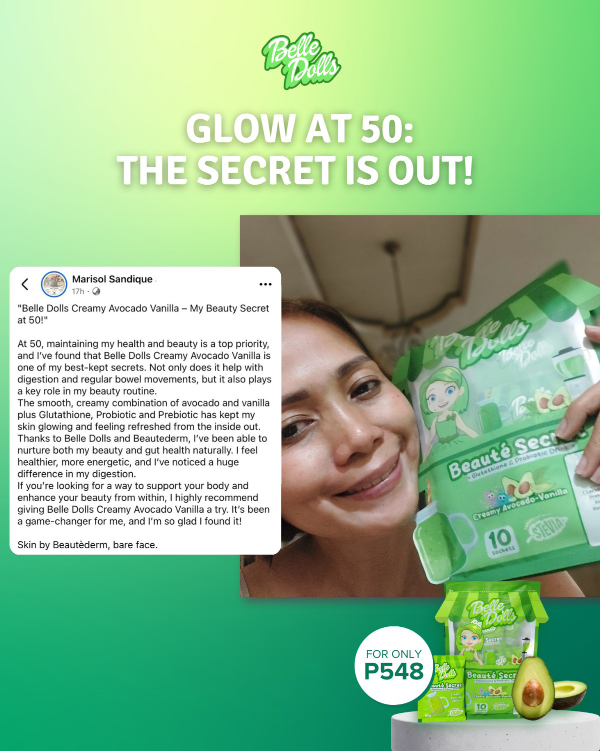 Belle Dolls Beaute Secret Glutathione and Probiotic Drink (Creamy ...