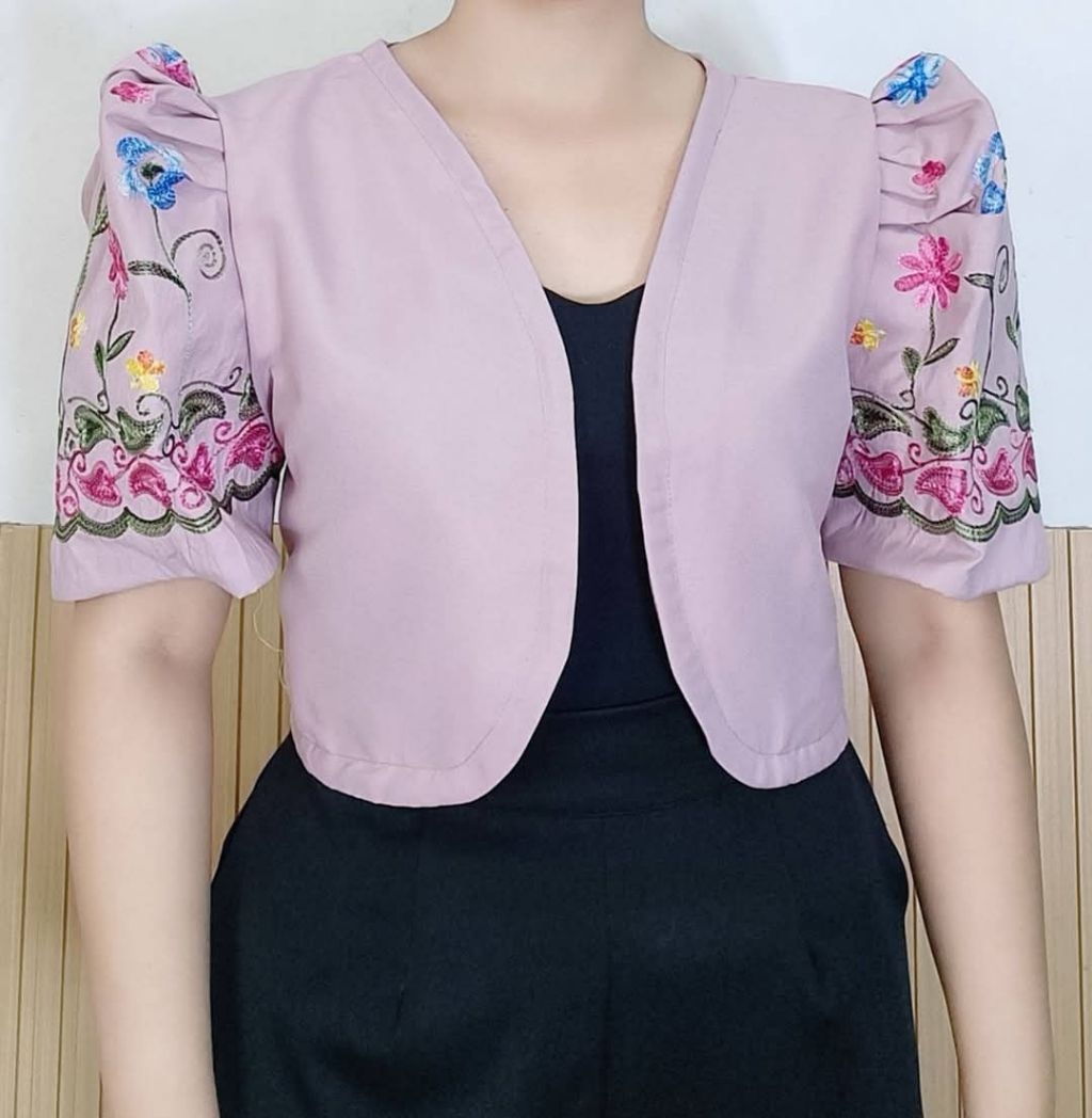 EMBROID BOLERO FIT LARGE TO XL PUFF SLEEVE WITH PILON CLOTH (Bustline ...