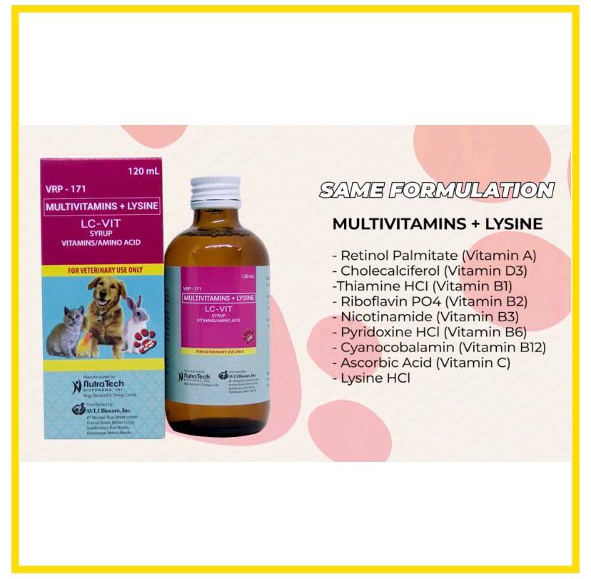 LC Vit Multivitamins Syrup for dogs and cats (120ml) | Shopee Philippines