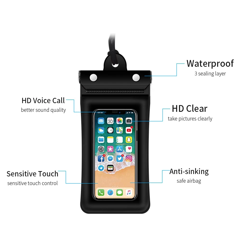 Waterproof Bag Airbag Protective Cover Waterproof Phone Bag Diving Bag ...