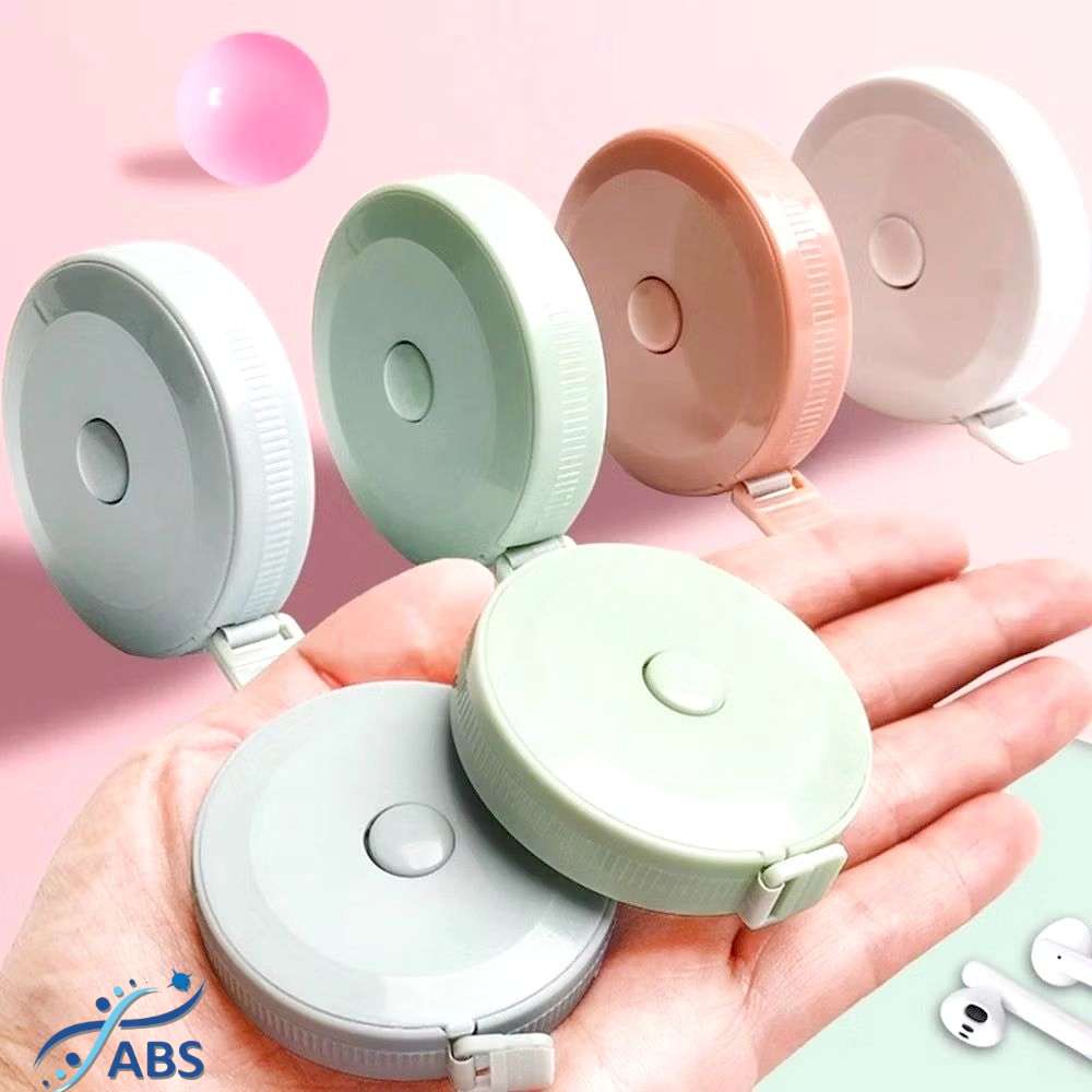 1.5m Round Soft Tape Measure Clothes Measuring Retractable Push Button ...