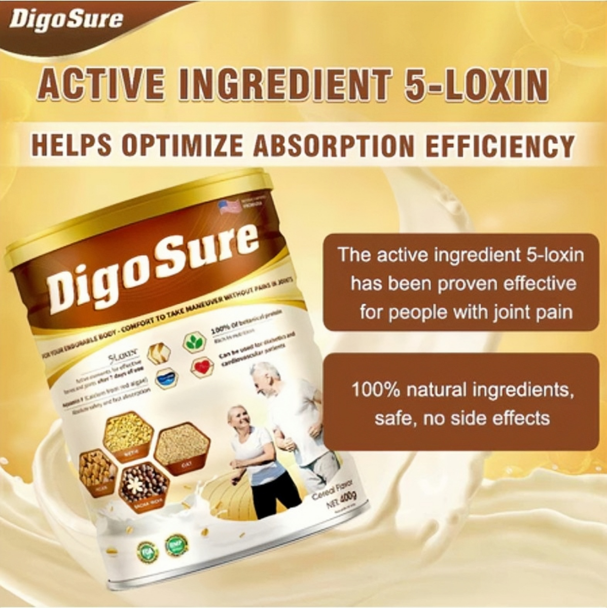 Digosure Nut Milk Original For The Seniors' Bone And Joint Pain, Knee ...