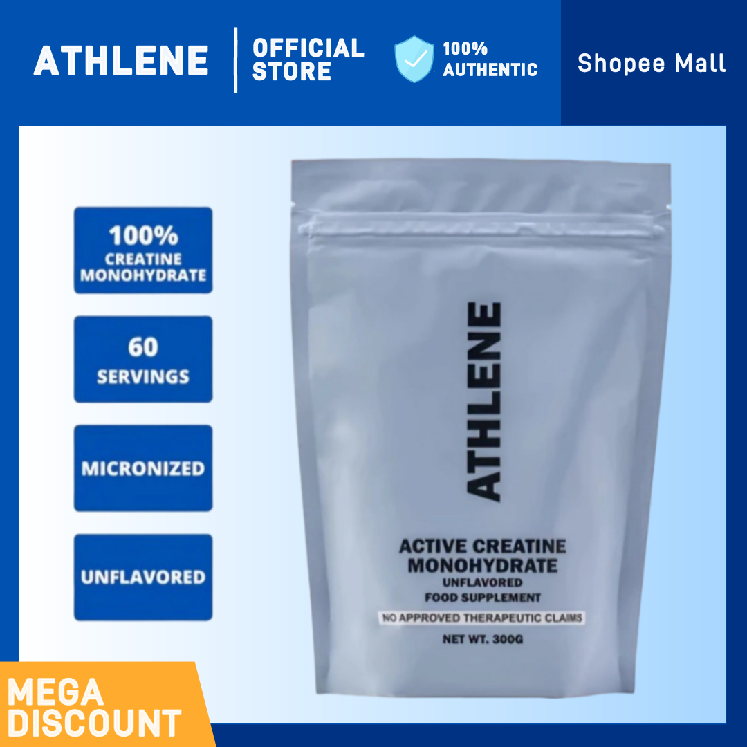 ACTIVE Creatine Monohydrate 300g Creatine Monohydrate Powder For Muscle Growth Power | Shopee ...