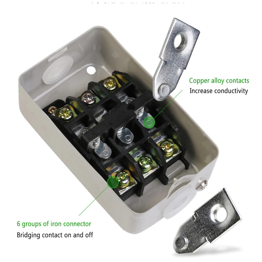 Power Push Button Switch 3 Phase 10a 15a 20a Push Button On Off Opening Closing Botton | Shopee ...