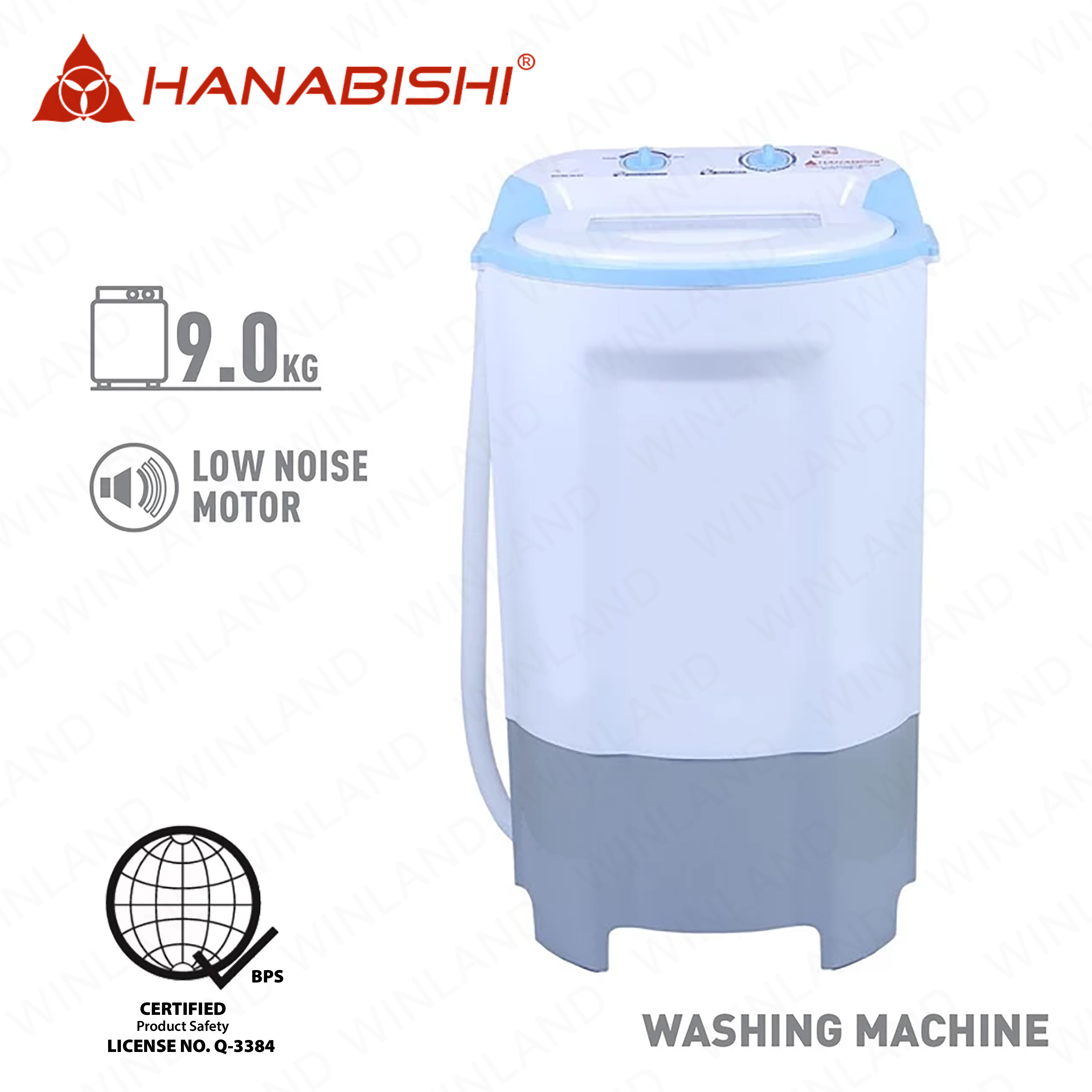 Hanabishi by Winland 9 kgs Capacity Semi-Automatic Single Tub Washing ...