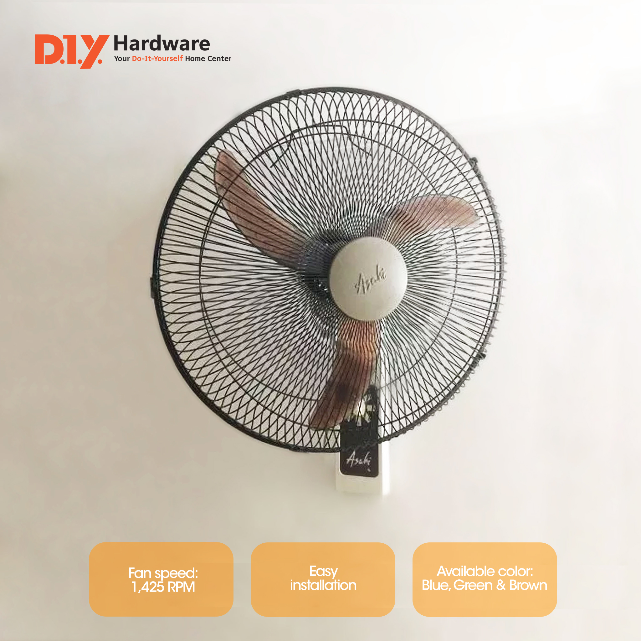 ASAHI by DIY Hardware WF-821 Wall Fan Banana Type 18 inches | Shopee ...