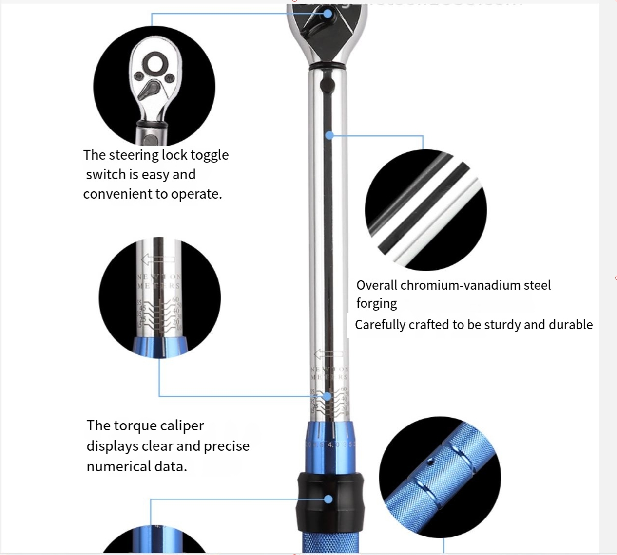 FLYTECH USA 1/2" 28-210nm / 3/8” 19-119nm / 1/4” 5-25nm DRIVE TORQUE ...