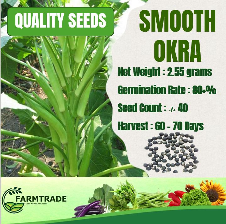 Smooth Okra Seeds - 40 seeds High Quality Seeds for Garden Planting ...