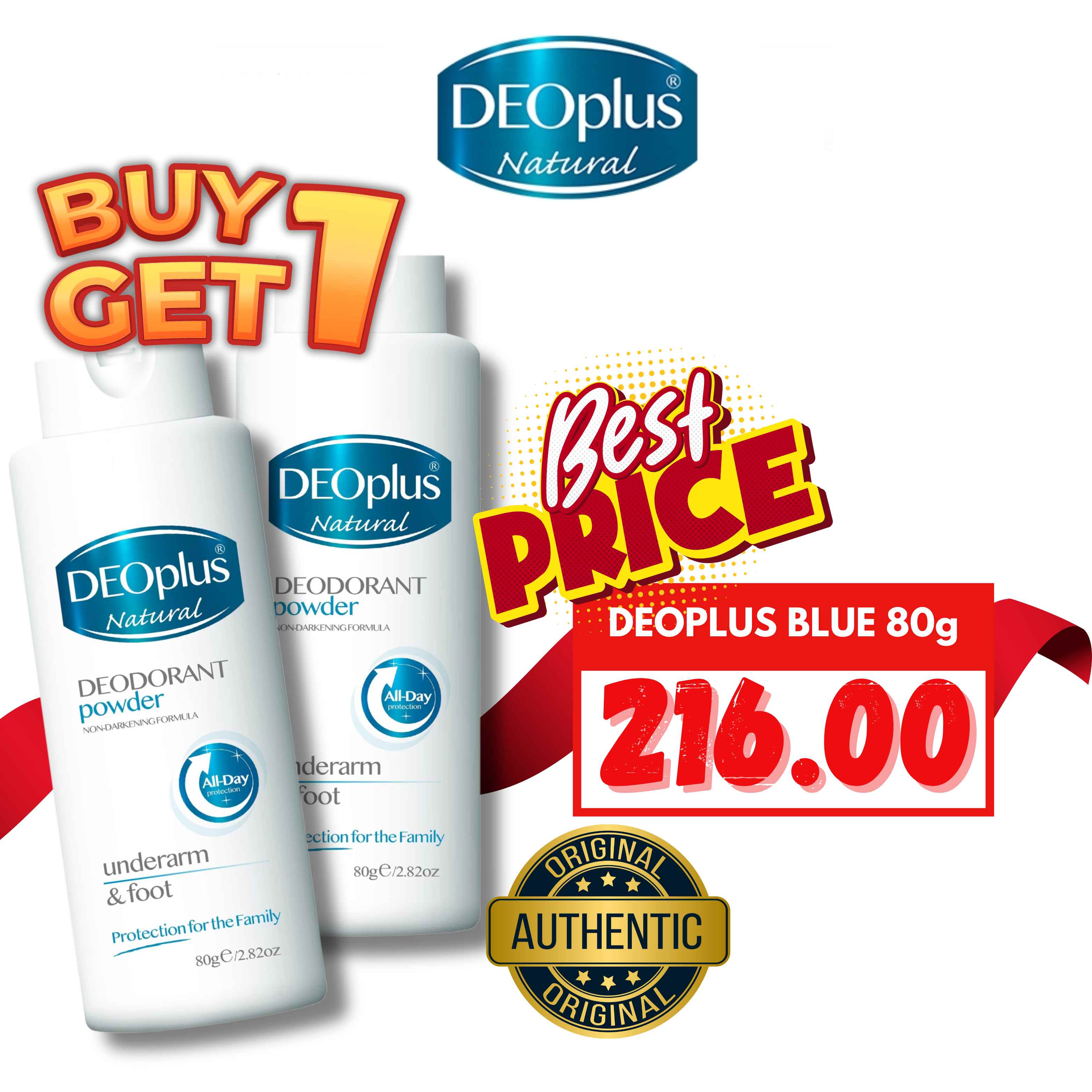 Deoplus Natural Deodorant Tawas / Licorice Extract Powder Pink / Blue ...