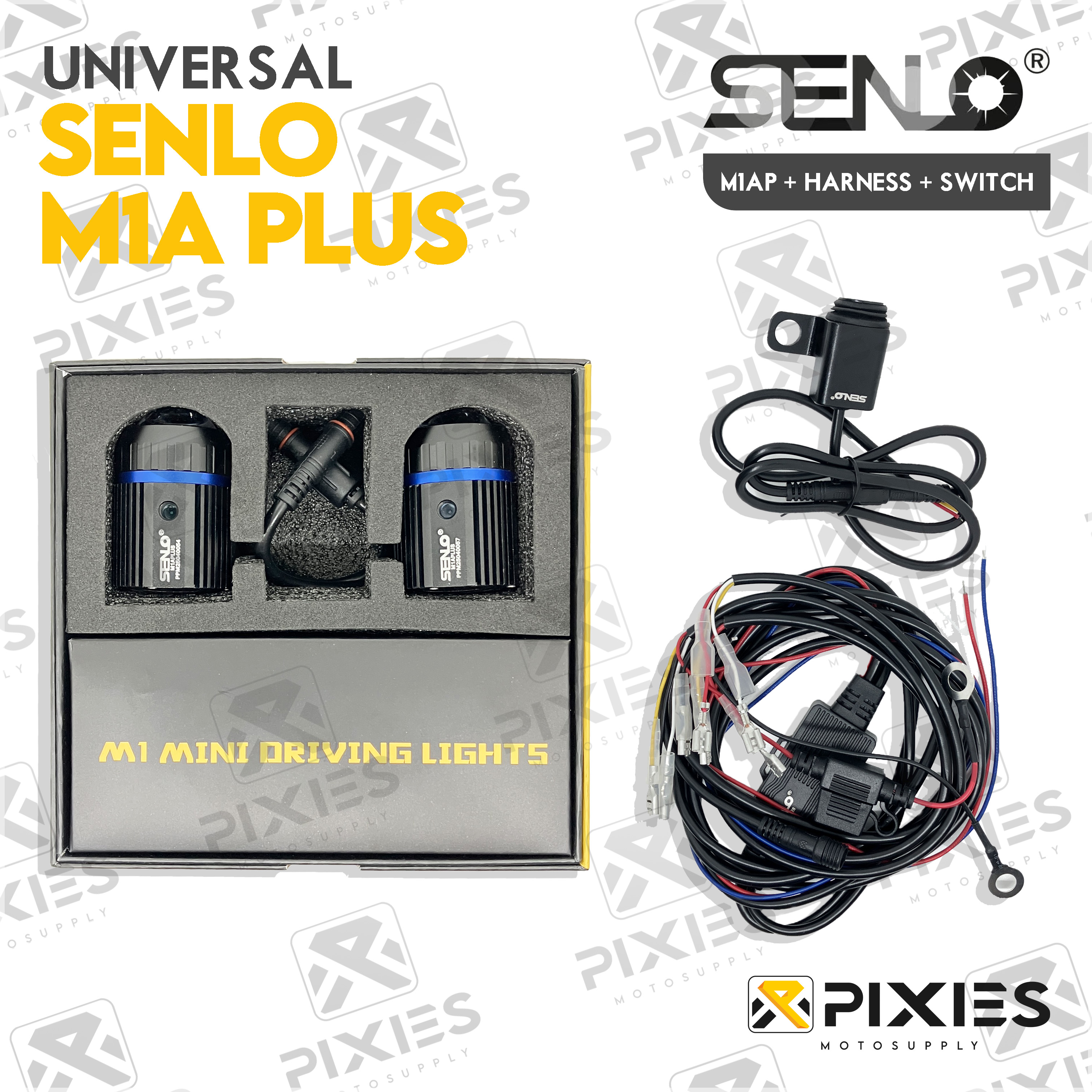 SENLO MINI DRIVING LIGHT SENLO M1A PLUS M1 SET HARNESS SWITCH RELAY ...