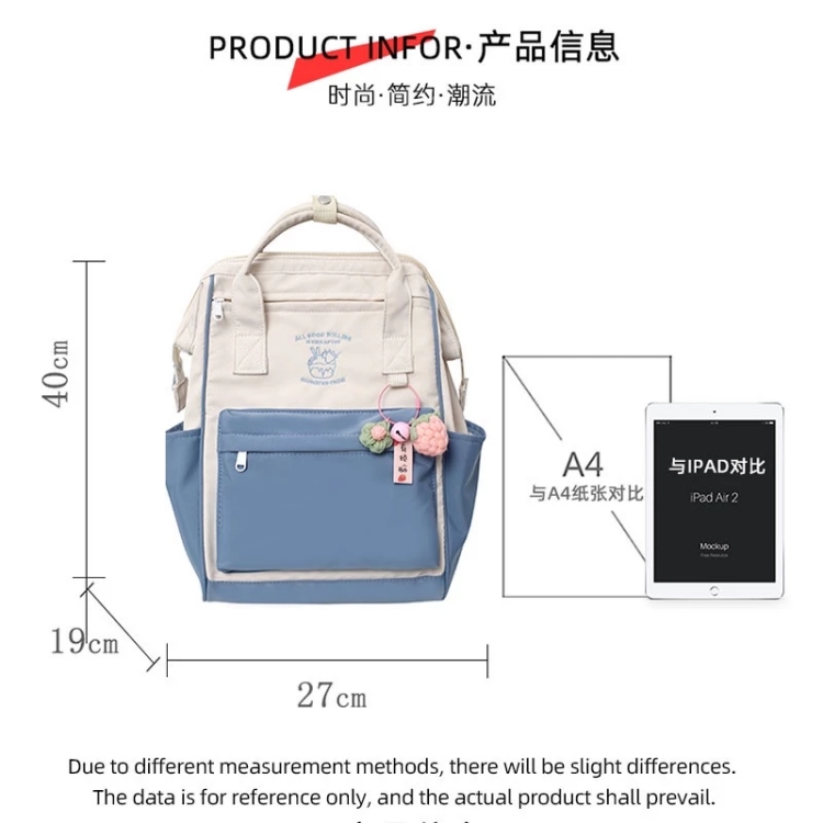 Korean Original Backpack Student bag Large capacity waterproof travel ...