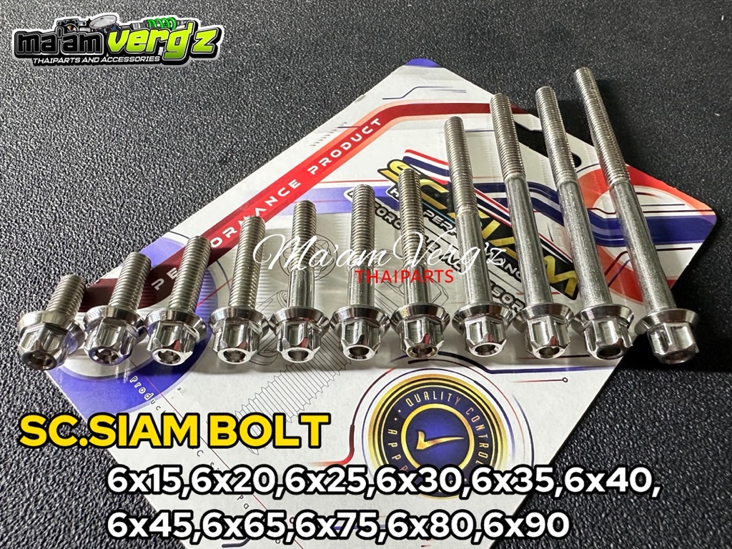 SC.SIAM BOLT 6x15/6x20/6x25/6x30/6x35/6x40/6x45/6x65/6x75/6x80/6x90 | Shopee Philippines
