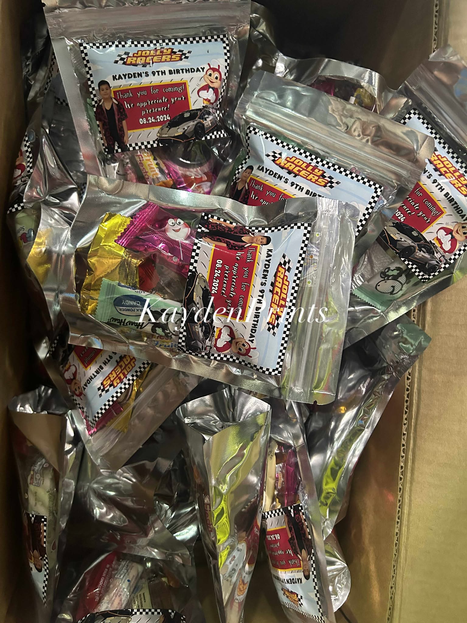 Customized Personalized Candy Bag Stand Up Pouch Chip Bag Birthday ...